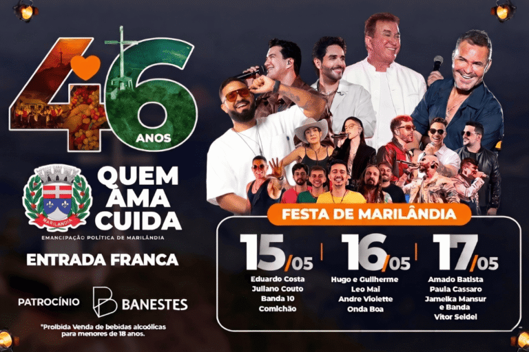 Festa de Marilândia terá shows de Eduardo Costa, Hugo e Guilherme ...